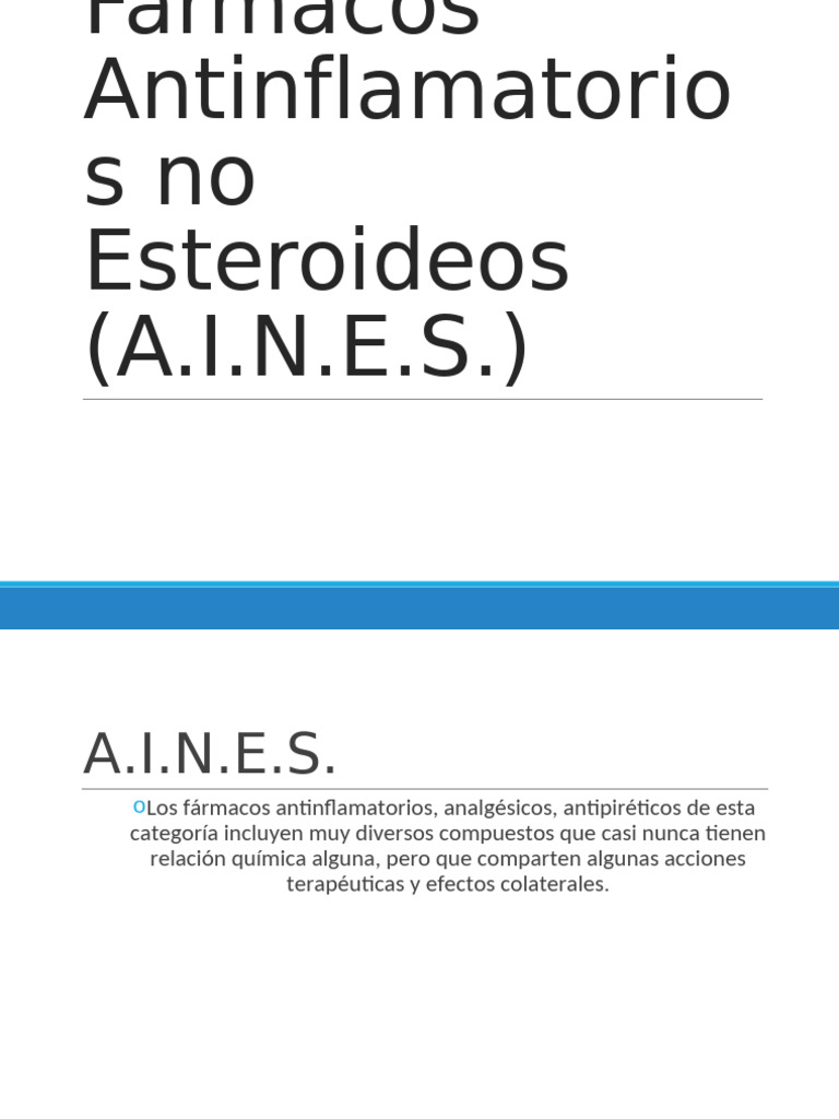 Fármacos Antinflamatorios No Esteroides (A | PDF