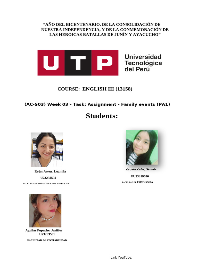 (AC-S03) Week 03 - Task Assignment - Family Events (PA1) | PDF