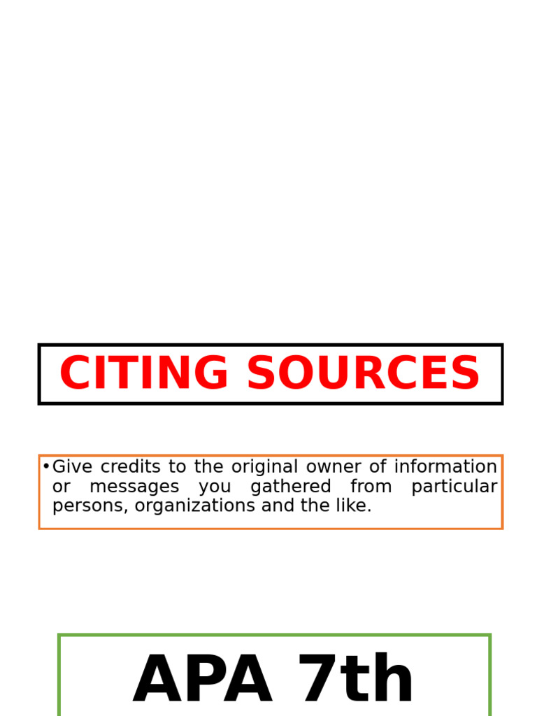 Citing Sources | PDF