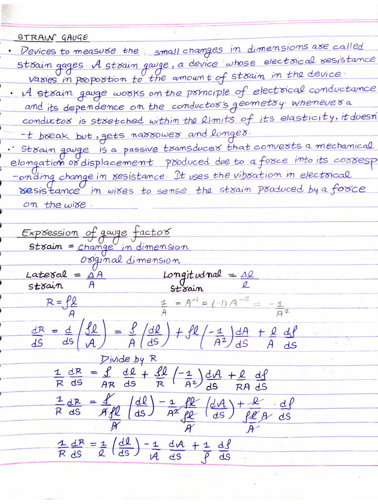 Sensor and Instruments Unit 1 | PDF