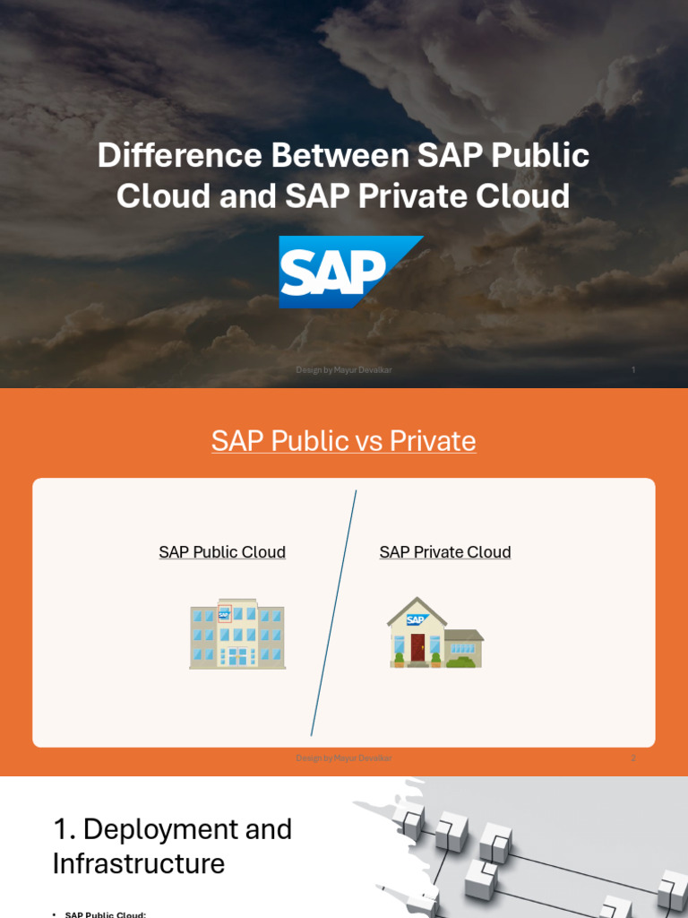 Difference Between Sap Public Cloud and SAP Private Cloud | PDF