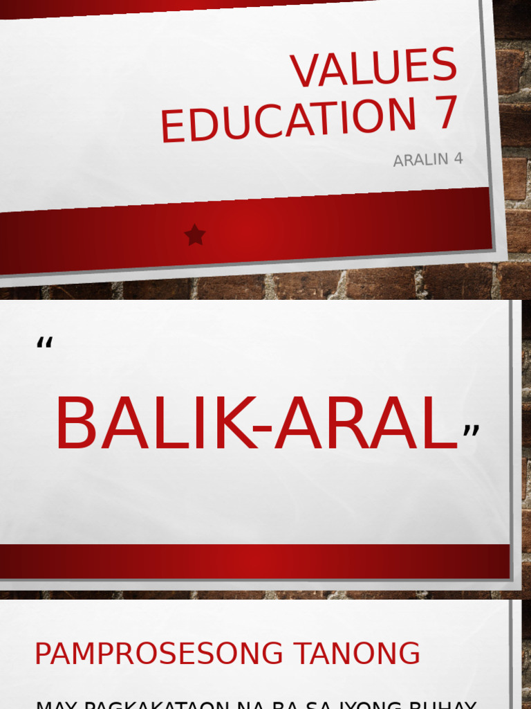 Values Education 7-Aralin 4 | PDF