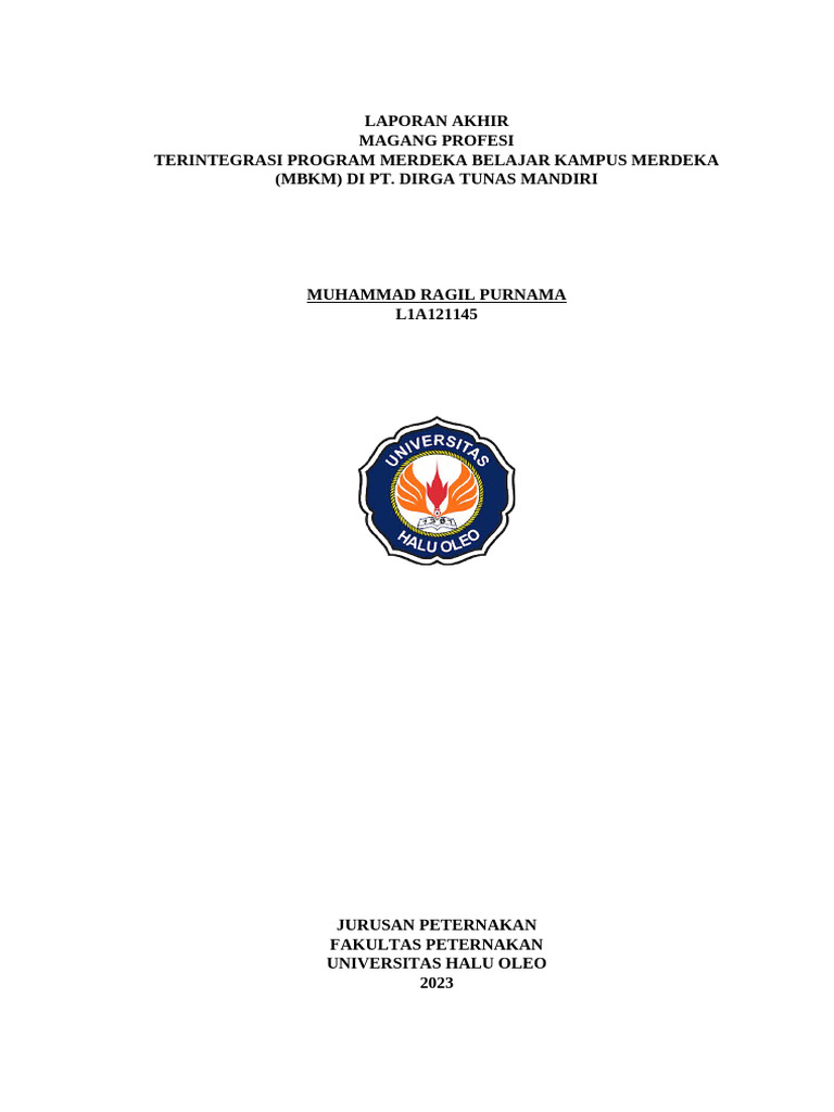 Proposal Magang MBKM Ragil | PDF