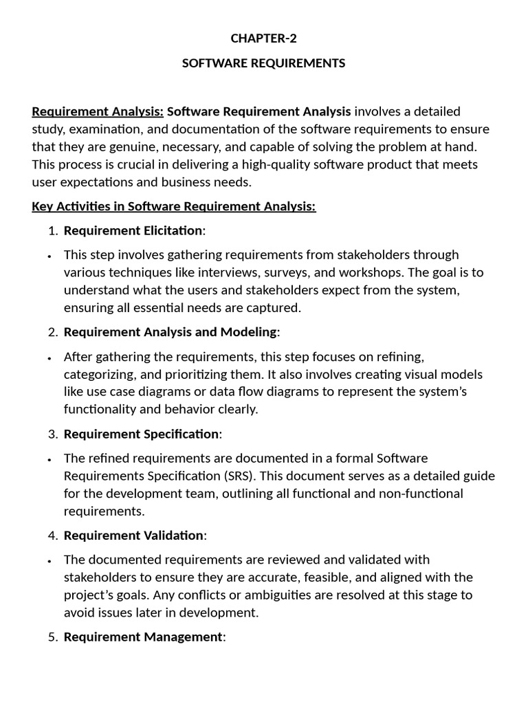 Chapter-2 (Software Requirements) | PDF