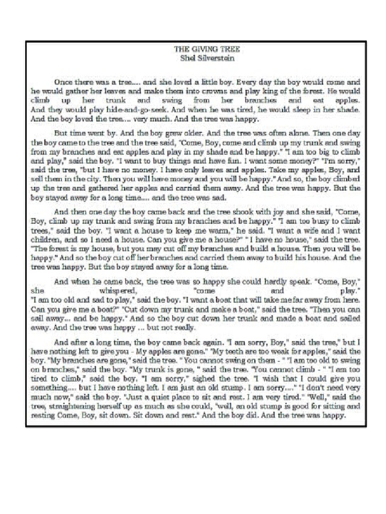 The Giving Tree | PDF