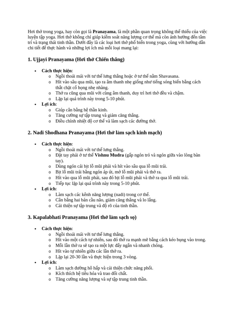 Hơi TH Trong Yoga | PDF