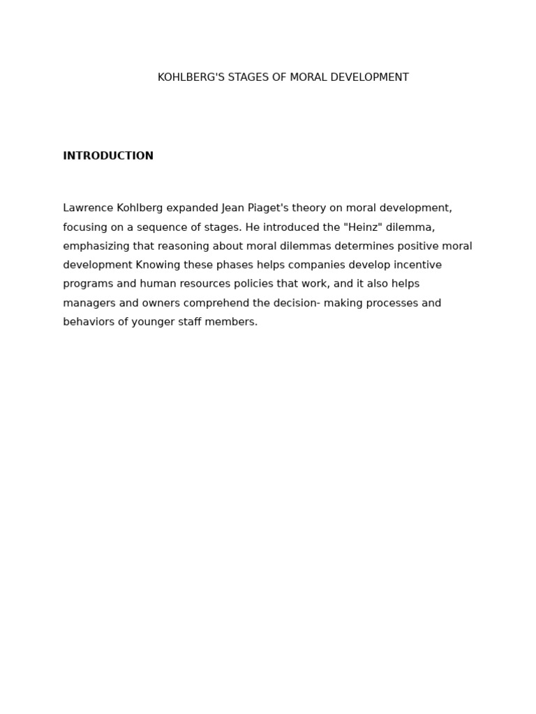 Moral Development | PDF