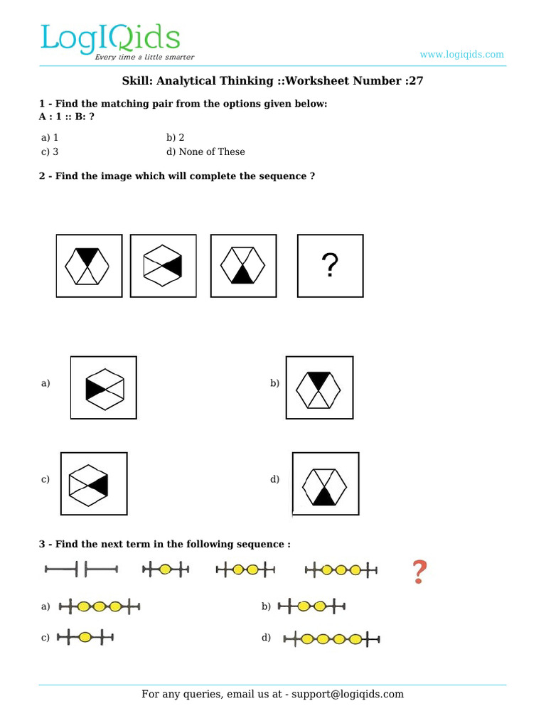 Logiqids Worksheet Grade SR KG | PDF