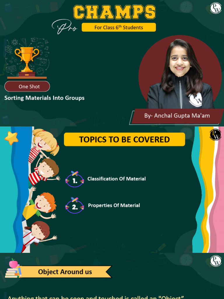 Sorting Materials Into Groups - Class Notes - Champs Pro | PDF