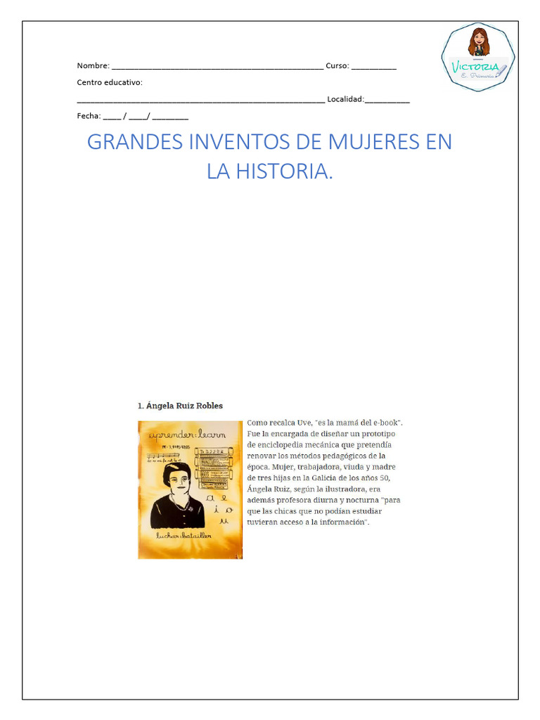 Ficha Grandes Inventos | PDF