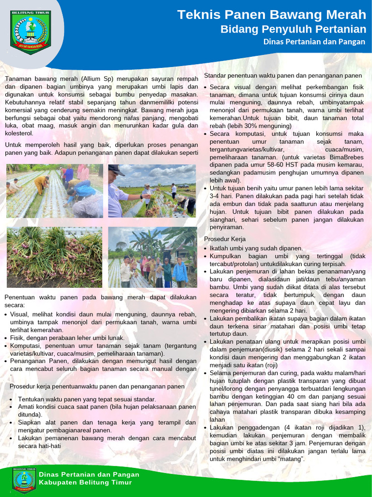 Brosur TEKNIS Panen Bamer (Recovered) | PDF