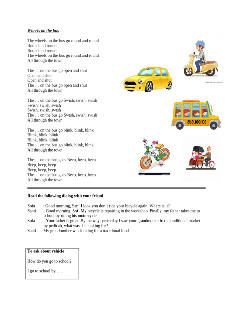 Wheels On The Bus | PDF