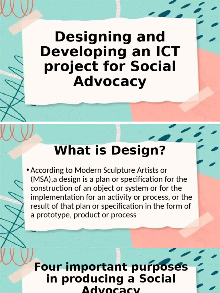 Designing and Developing An ICT Project For Social Advocacy | PDF