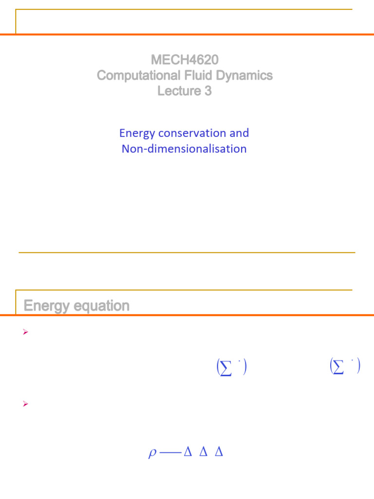 Lecture Week 3 MECH4620 2024-T1 | PDF | Fluid Dynamics | Reynolds Number