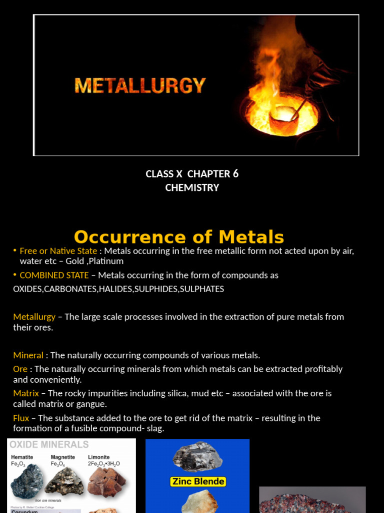 Class 10 Metallurgy | PDF