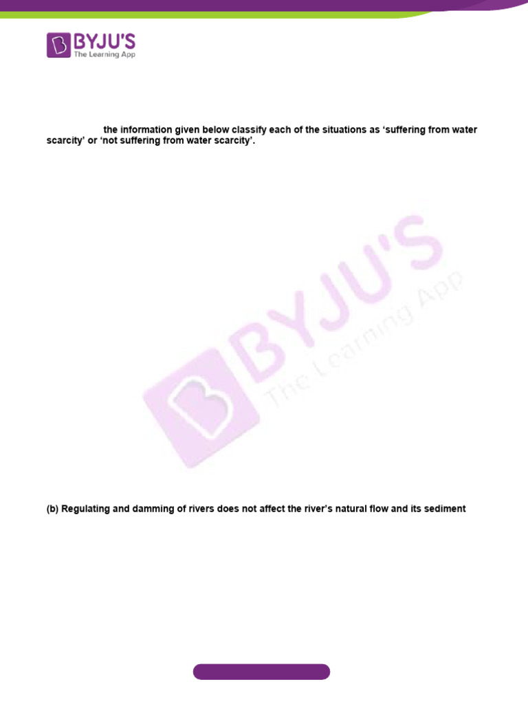 NCERT 23feb Solutions Class 10 Social Science Geography Chapter 3 Water Resources | PDF