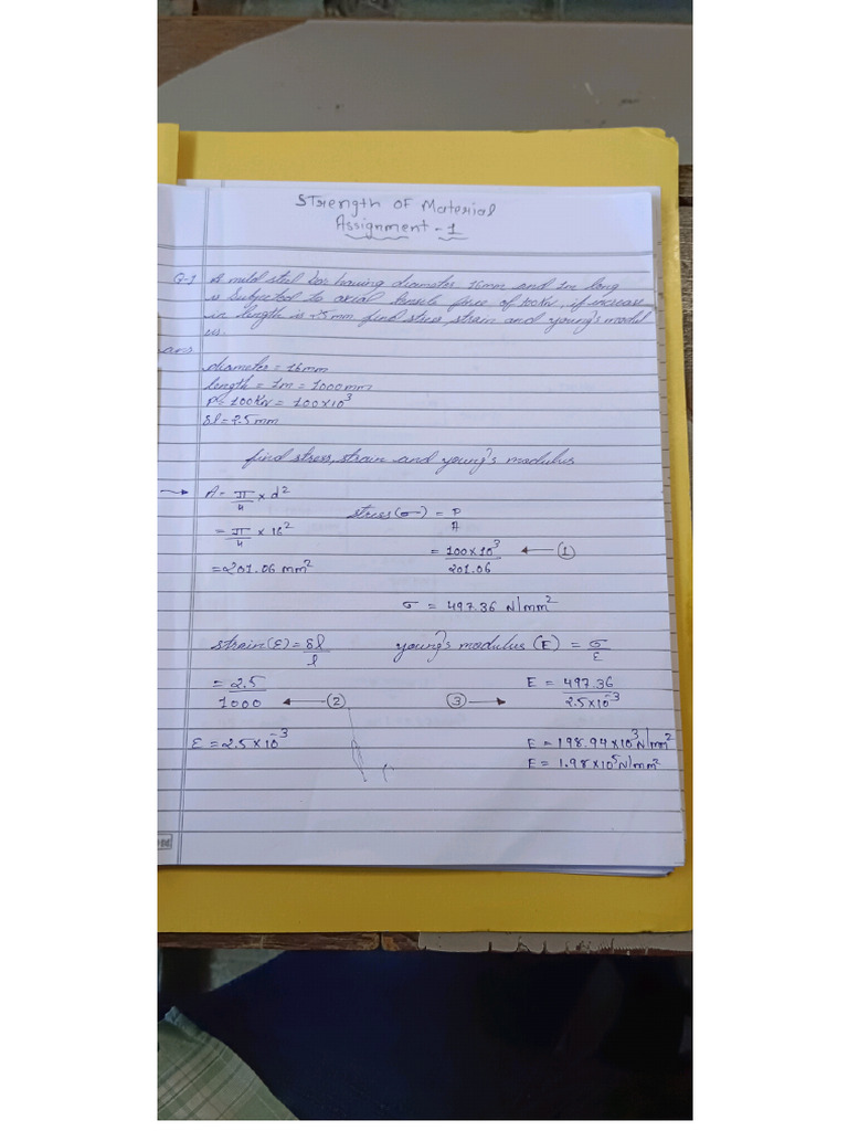 Stress and Strain Assignment Full | PDF