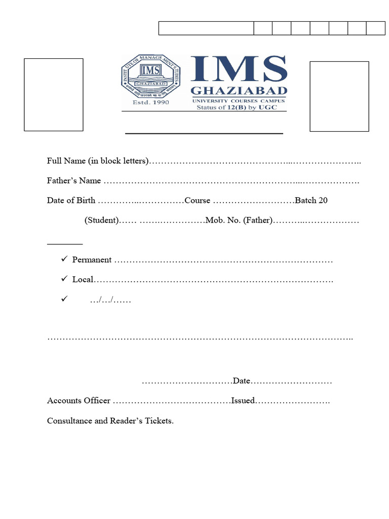 Library Membership Form | PDF