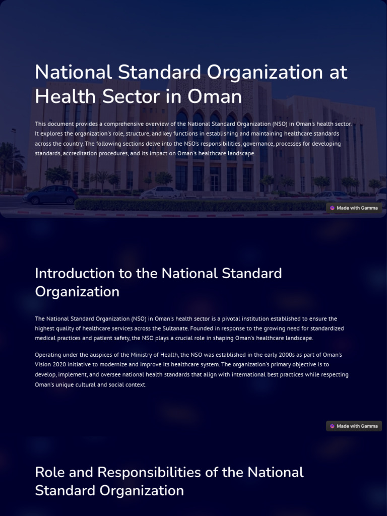 National-Standard-Organization-at-Health-Sector-in-Oman | PDF