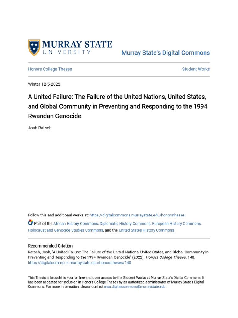 A United Failure - The Failure of The United Nations United State | PDF