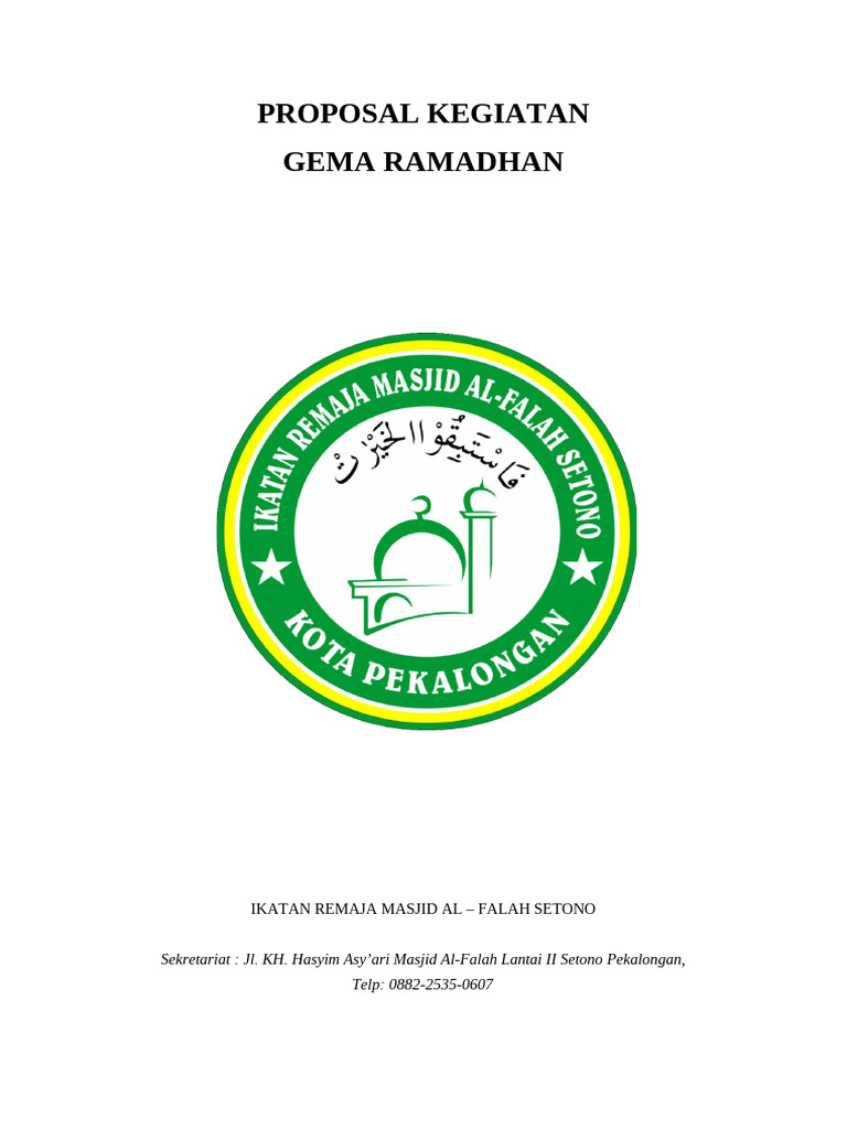 Proposal Pengajuan Anggaran GR 2024 | PDF