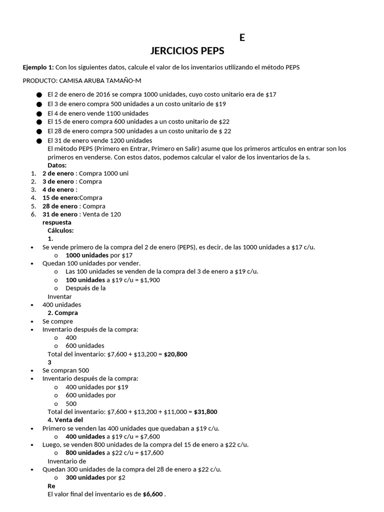 EJERCICIOS PEPS (2) (1) (1) | PDF