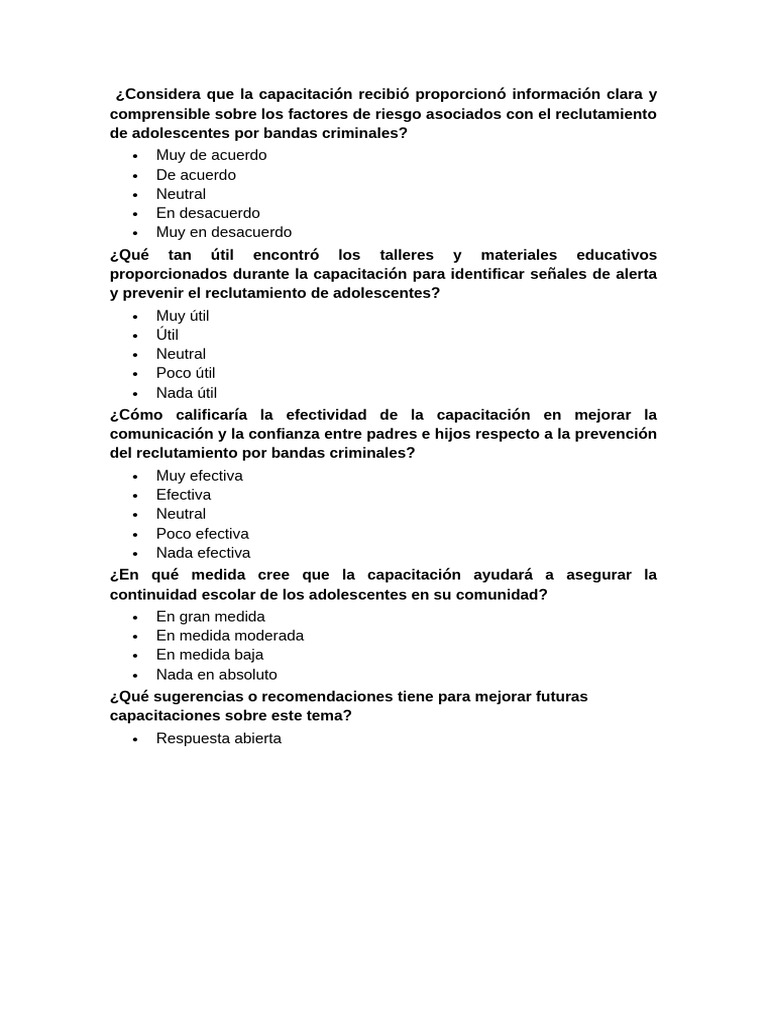 Protipo de Encuesta | PDF