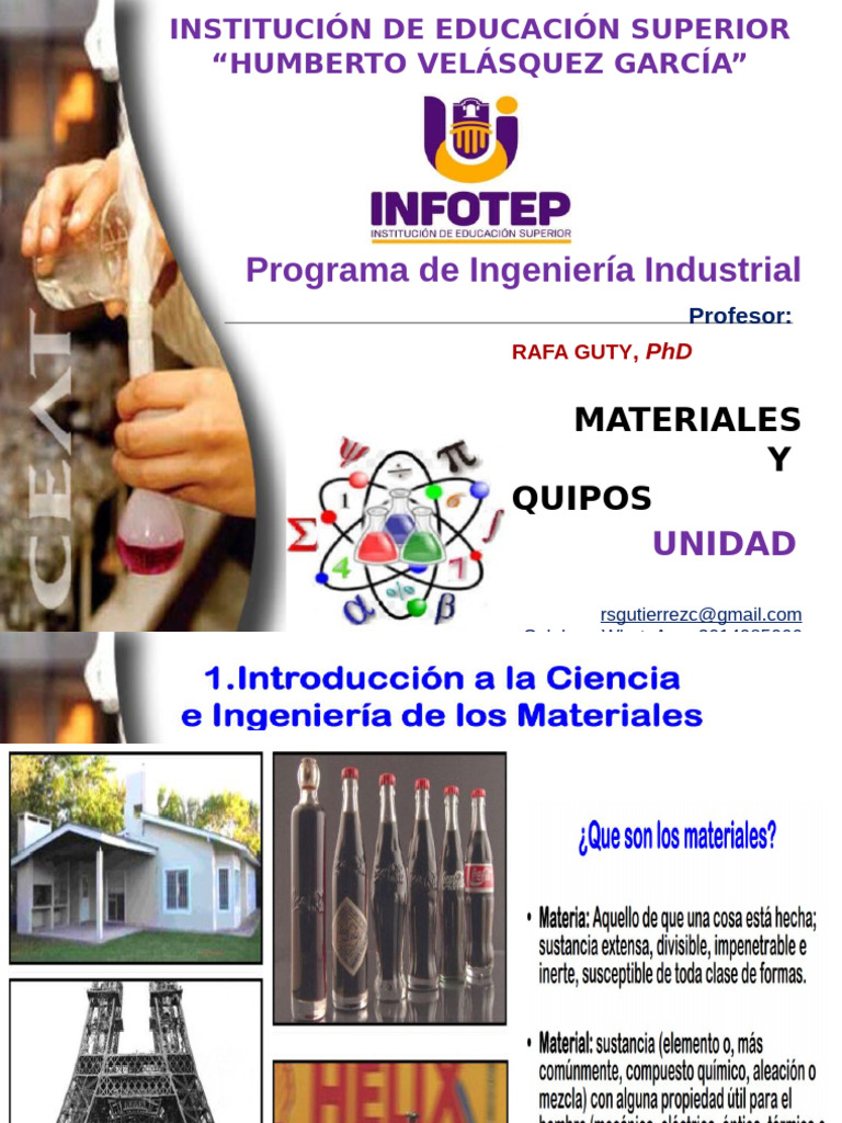 Tema 1, Materiales y Equipo, INFOTEP, 2024 | PDF
