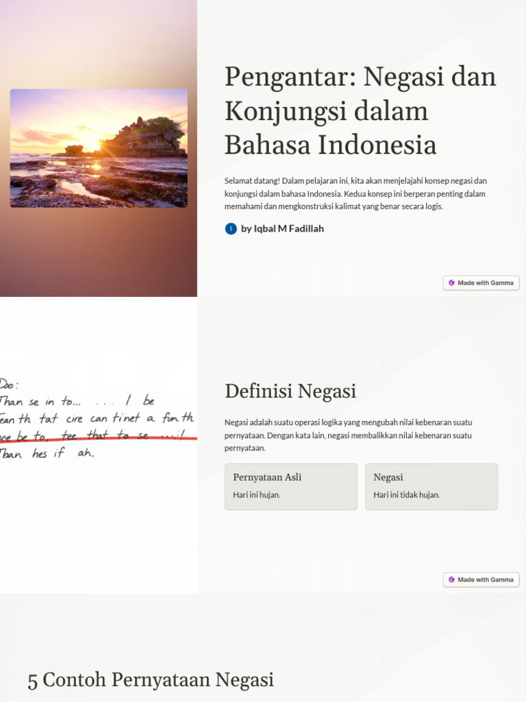 Pengantar-Negasi-dan-Konjungsi-dalam-Bahasa-Indonesia | PDF