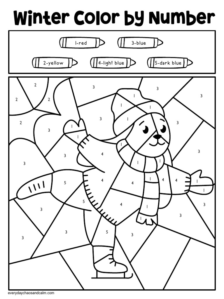 Winter-Color-by-Number | PDF