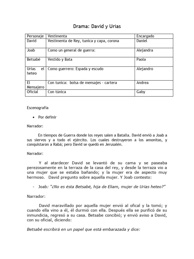 Drama David Urias | PDF