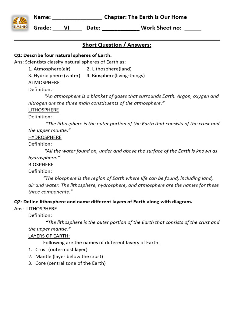 Understanding Earth's Natural Spheres | PDF
