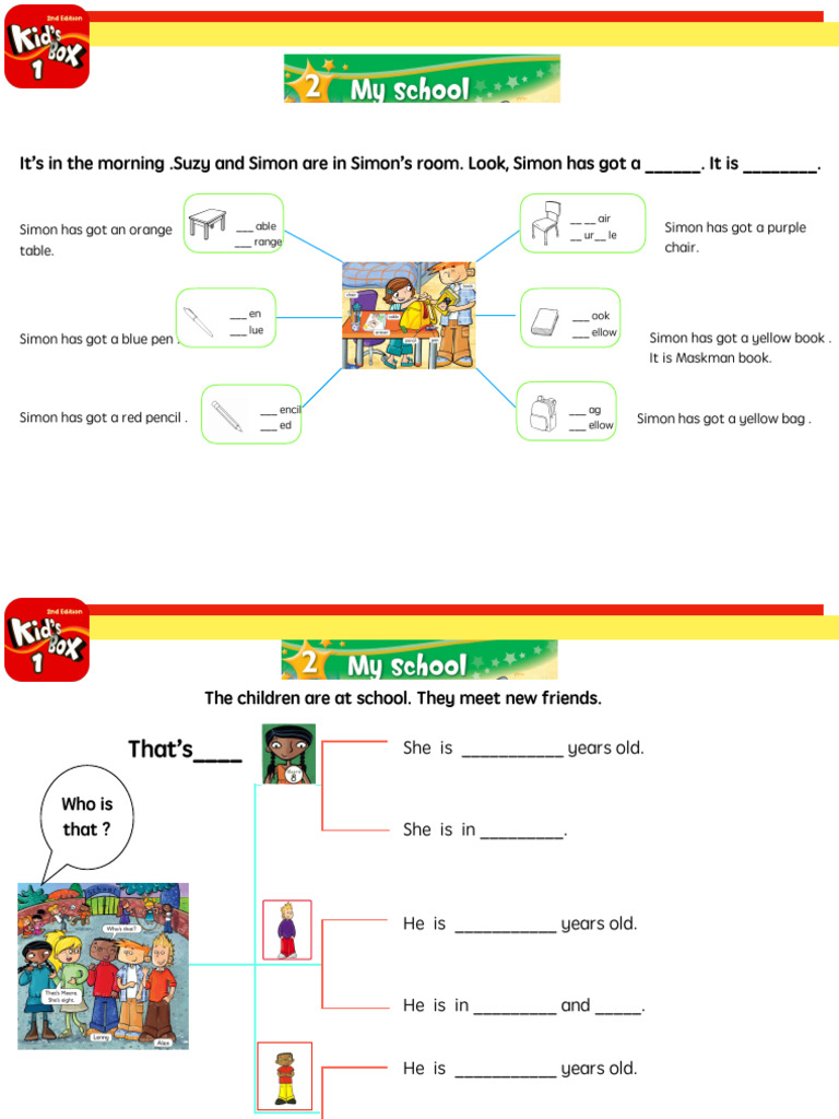 Kb1 U 2 My School Unit Home Review Booklet | PDF