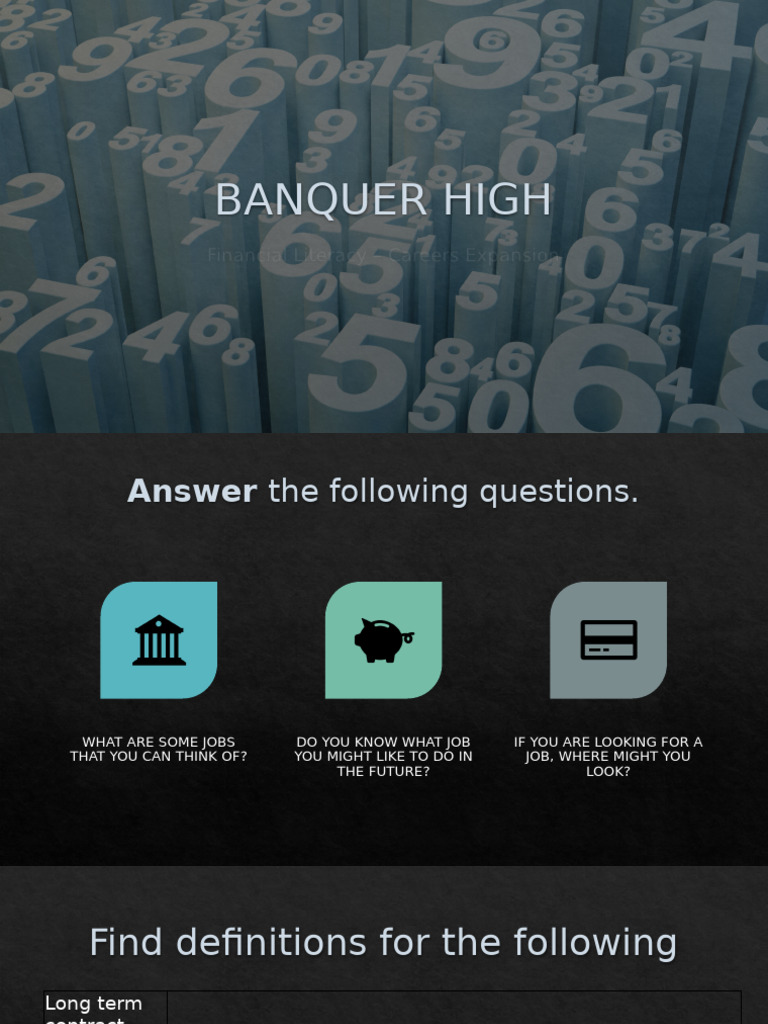 Banquer High - Careers Expansion | PDF