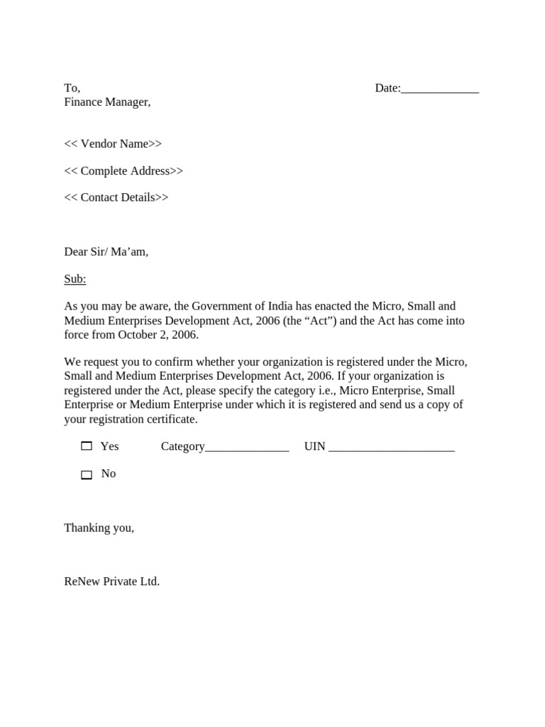 MSME Document | PDF