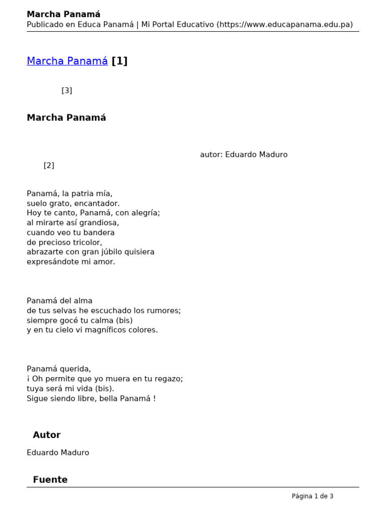 Educa Panama Mi Portal Educativo - Marcha Panama - 2015-12-21 | PDF
