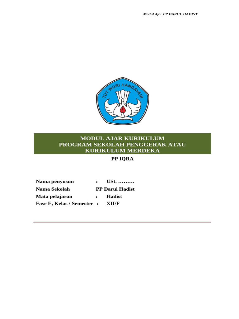 Format Modul AJar | PDF