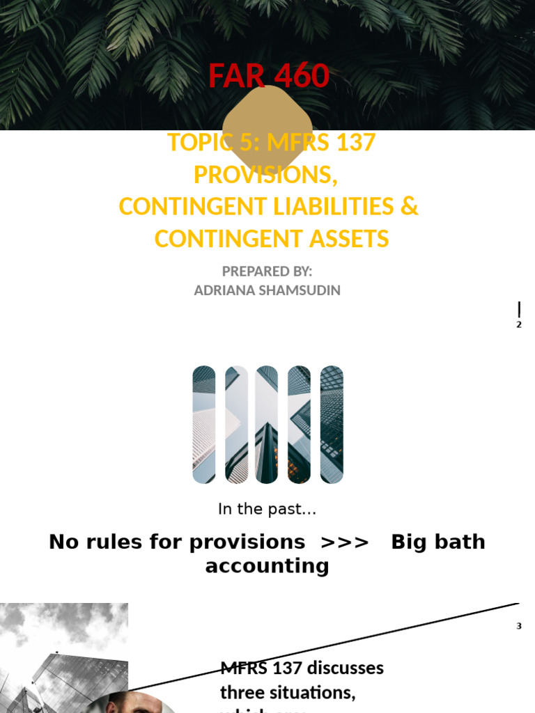 Chapter 5 Provision, Contingent Liabilities, Contingent Asset - PPT 2 | PDF