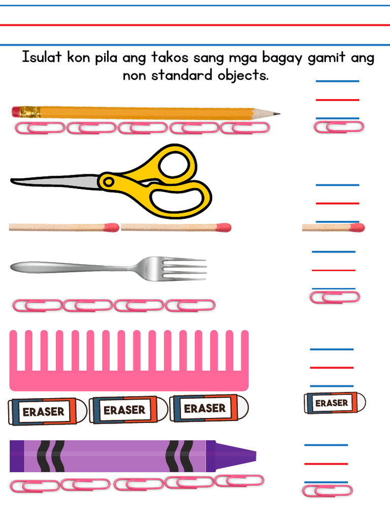 Isulat Kon Pila Ang Takos Sang Mga Bagay Gamit Ang Non Standard Objects ...