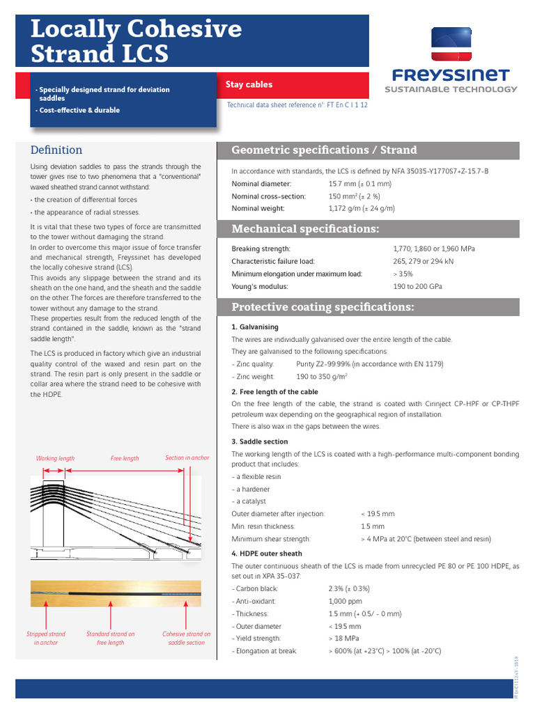C I 1 12 - FT - Locally Cohesive Strand LCS - en - v03 | PDF