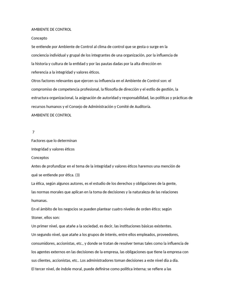 Ambiente de Control | PDF