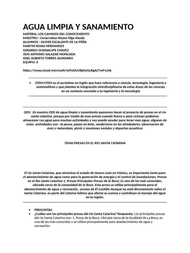 Agua Limpia y Sanamiento | PDF
