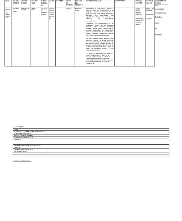 Club Canta y Baila | PDF