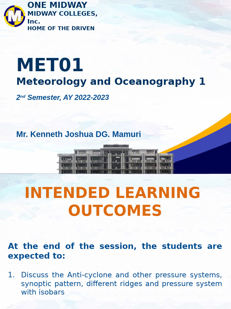 Week 10 - Trough, Ridges, Col and Different Weather Symbols | PDF