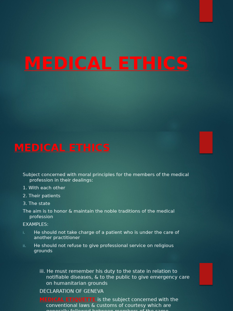 Medical Ethics | PDF