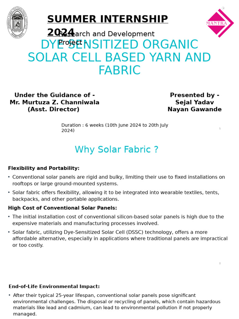 Solar Textile | PDF