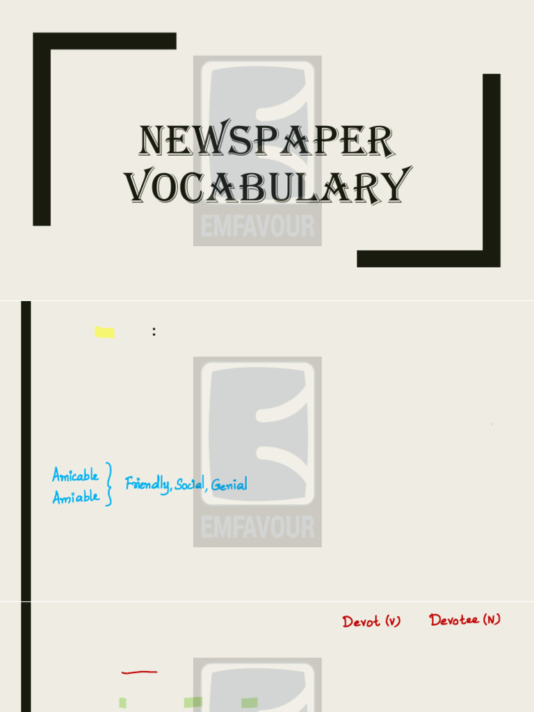 English - Newspaper Based Vocabulary-3 | PDF