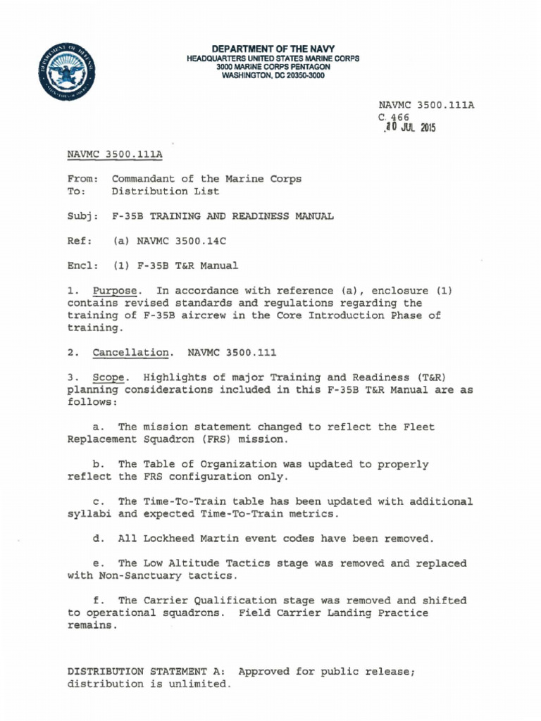 NAVMC 3500.111A | PDF