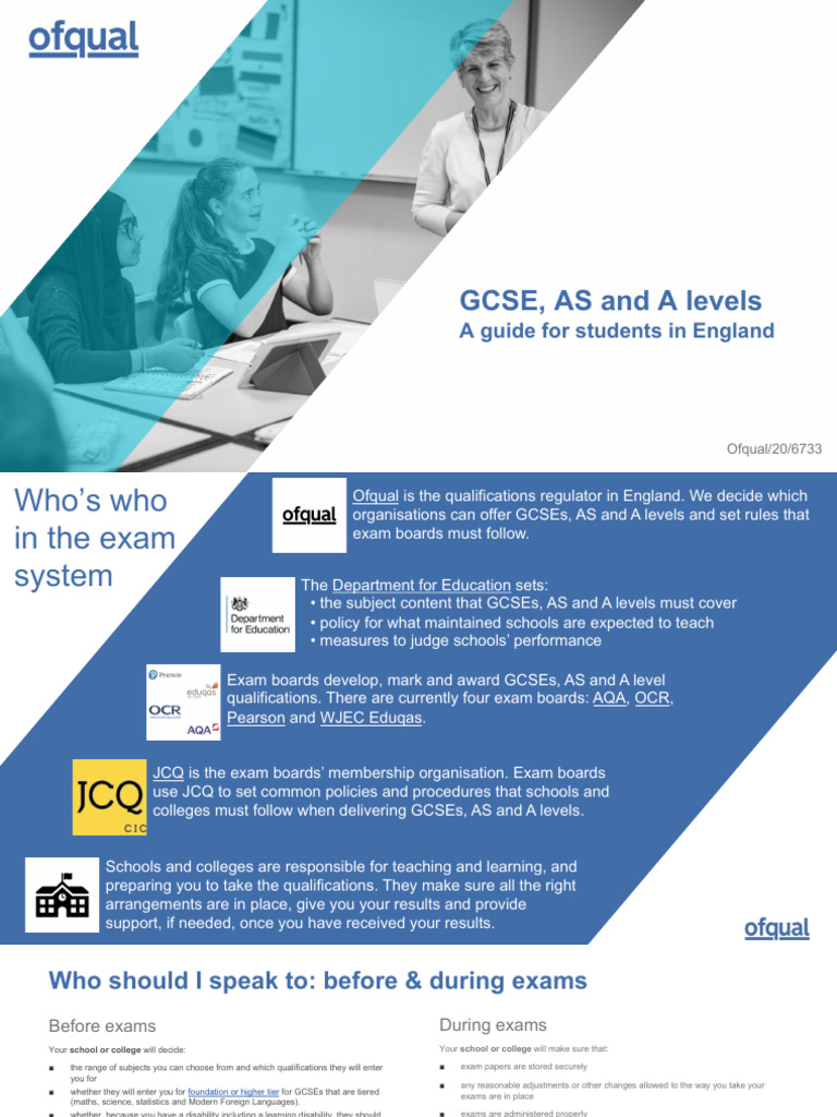 GCSE AS and A Levels - A Guide For Students in England | PDF