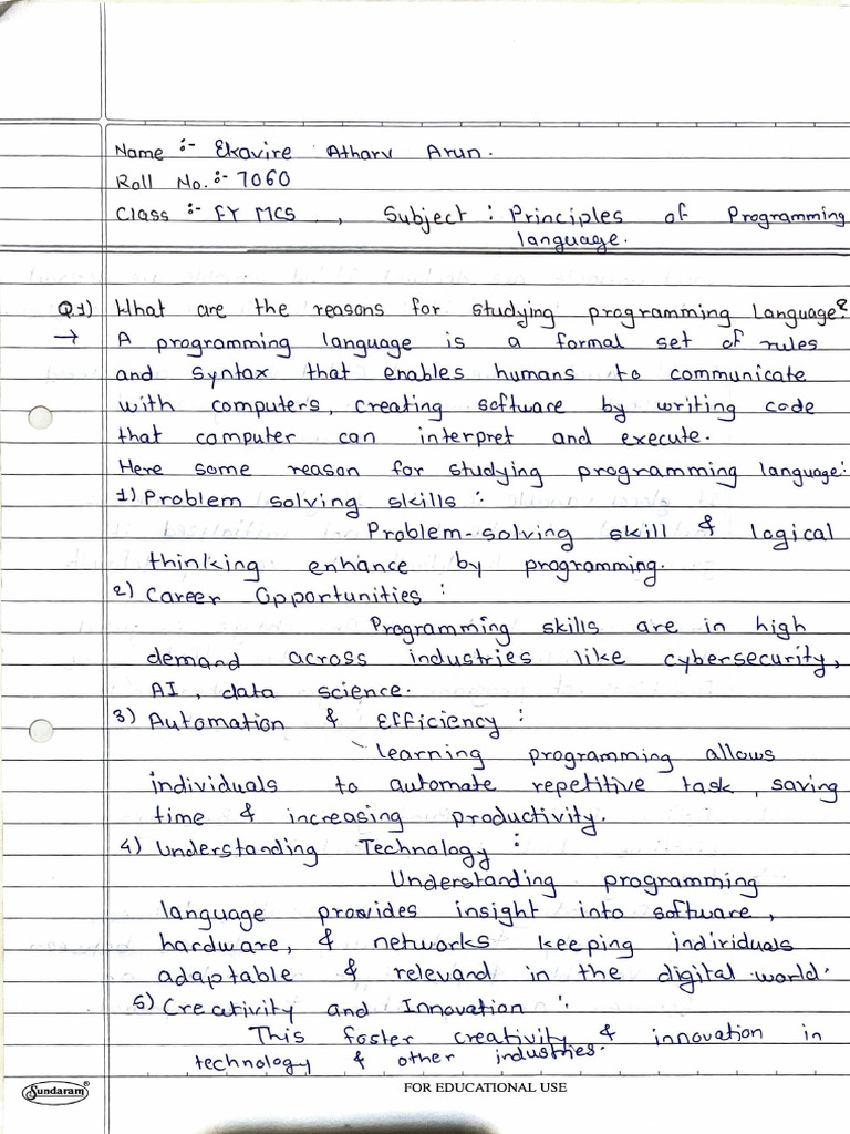 Principles of Programming Language | PDF